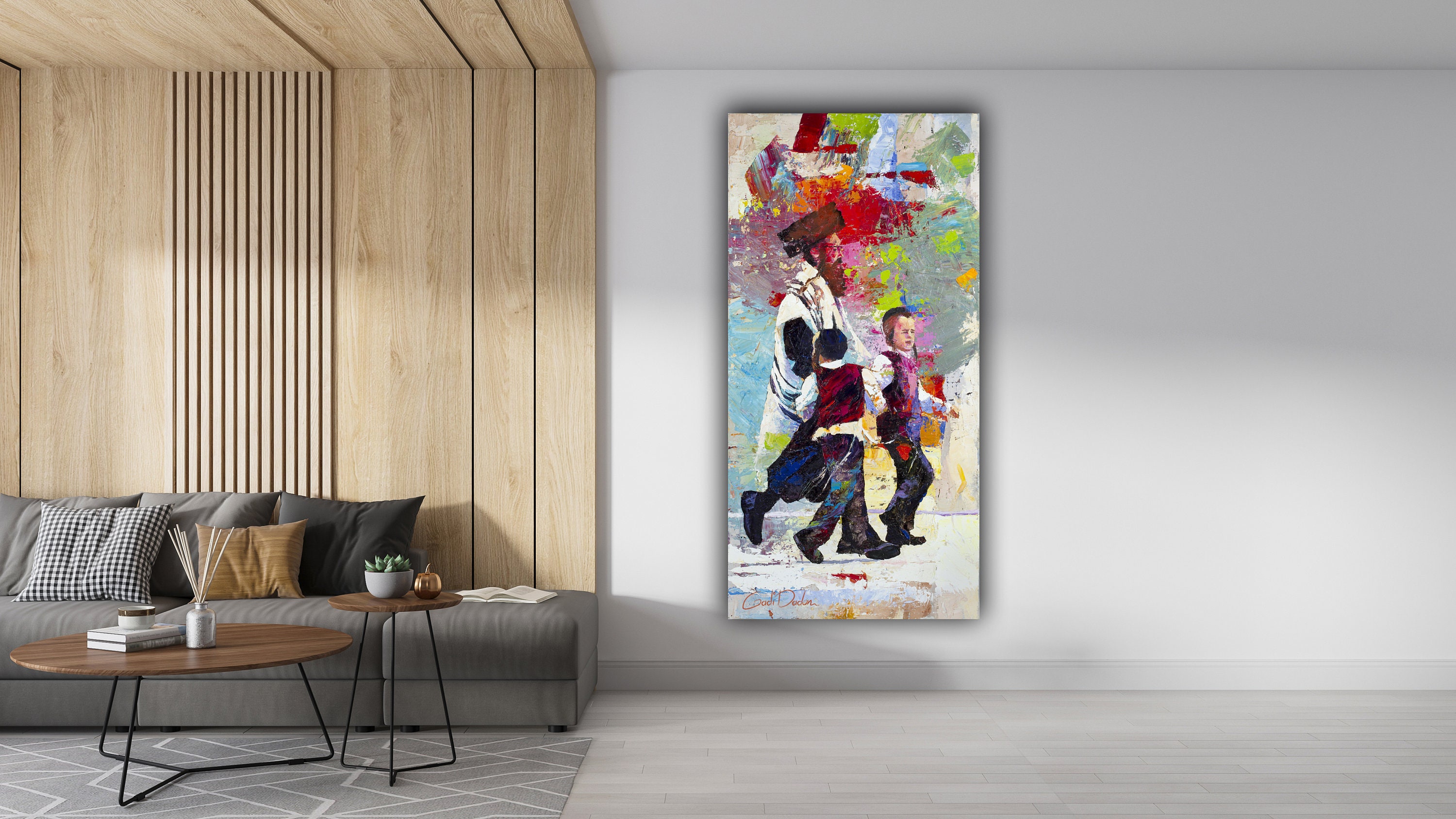 Jewish Abstract ,contemporary Art ,colorful Canvas Print ,gadi Dadon ...