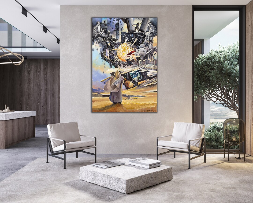 Jewish Wall Art Canvas Print Israel Artist Gadi Dadon/ - Etsy UK