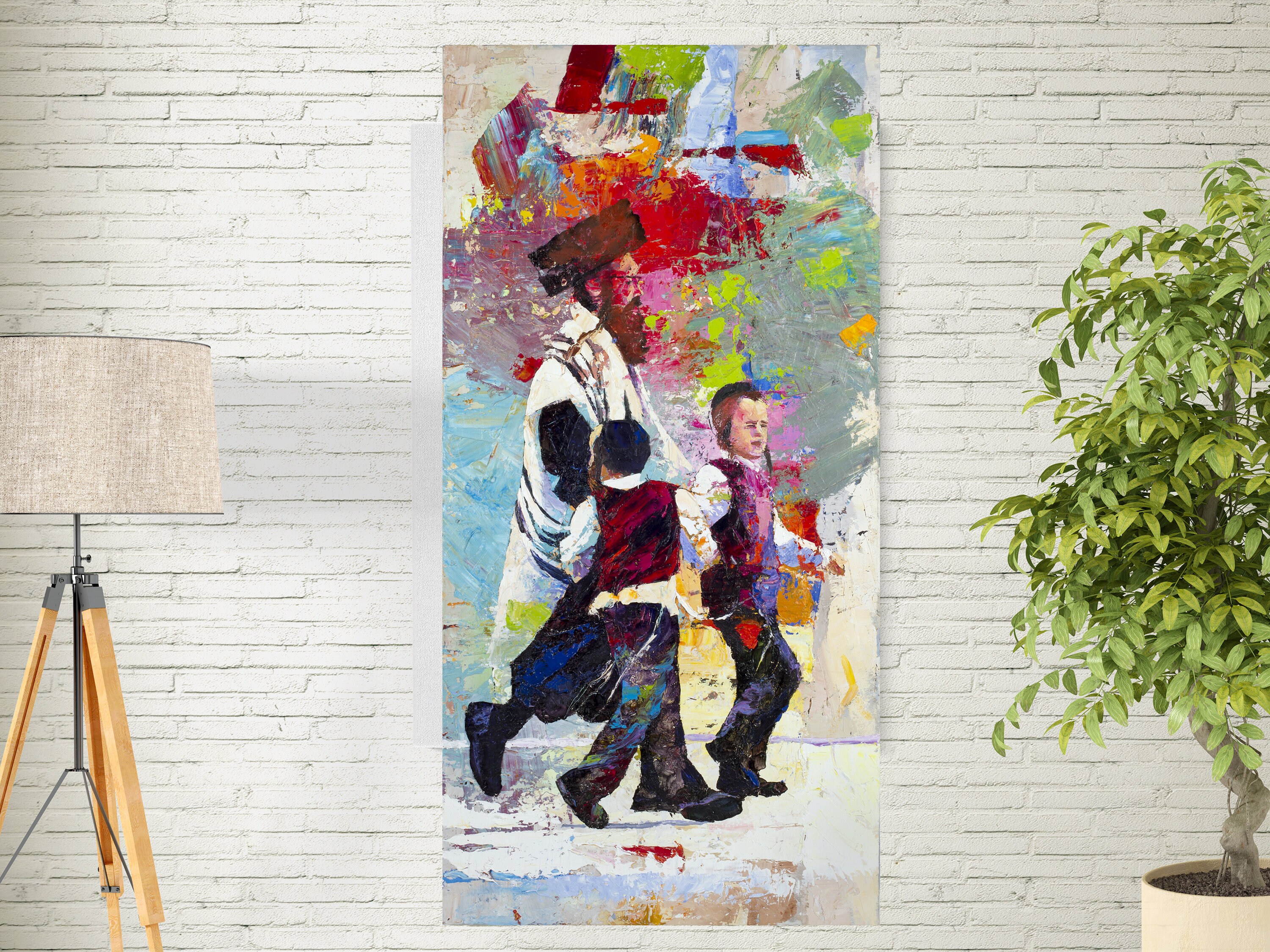 Jewish Abstract ,contemporary Art ,colorful Canvas Print ,gadi Dadon ...