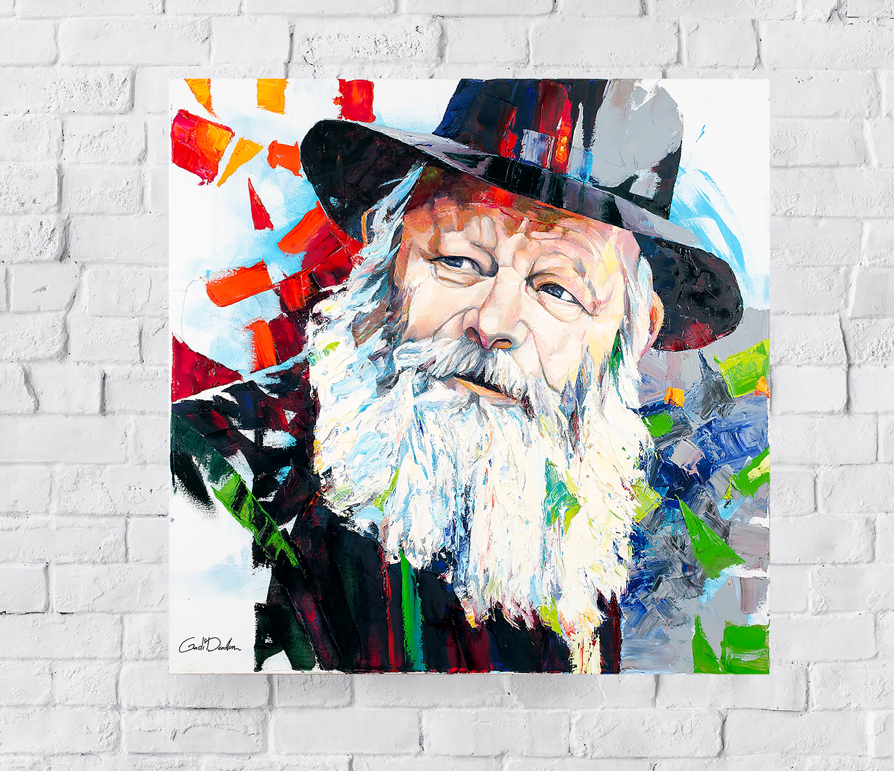 Chabbad Lubavitcher Rebbe Portrait, Modern Jewish Art ,wall Art Canvas ...