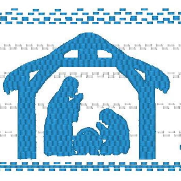 Nativity Embroidery - Etsy