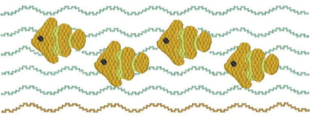 Gold Fish Machine Embroidery, Machine Smocking, Smocking Plates - Etsy