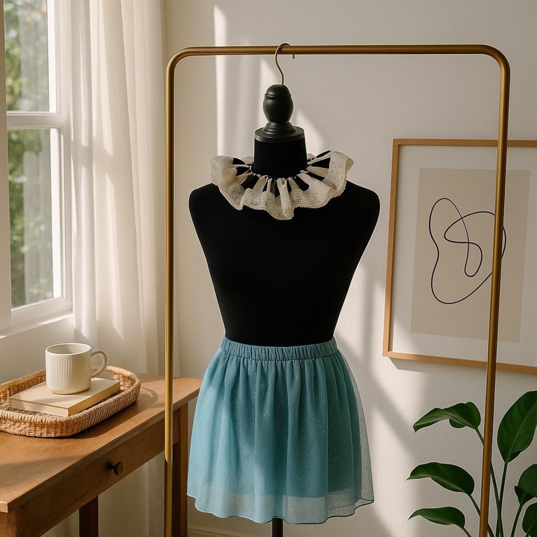 Handmade Black & White Striped Clown Ruffle Collar With Lace Trim ...