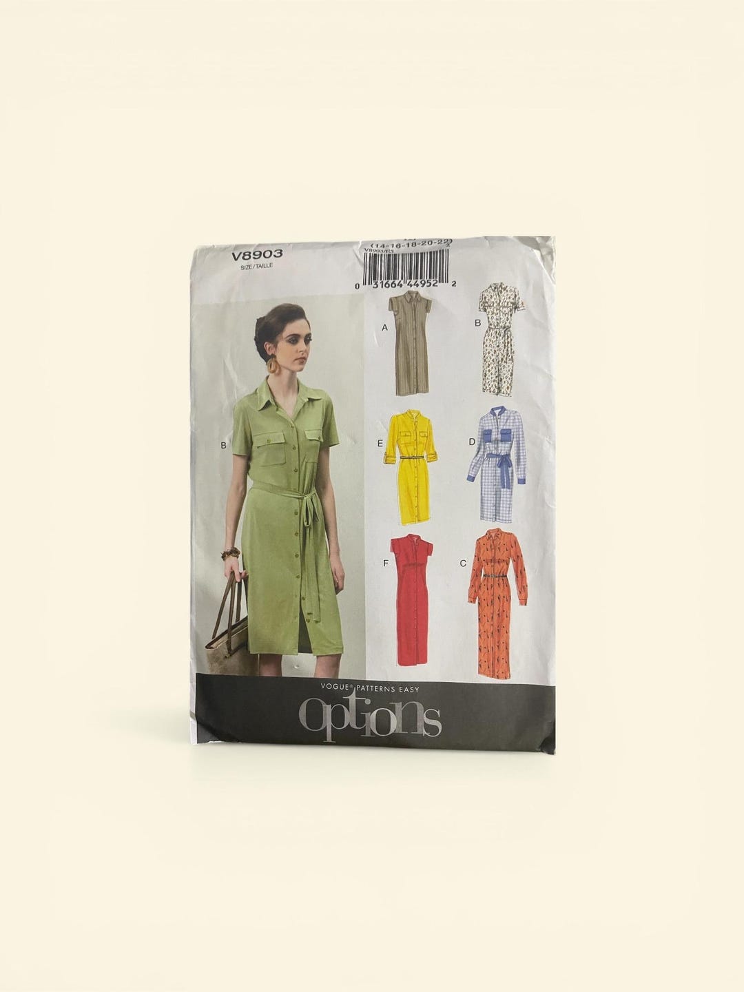 Vogue V8903 Sewing Pattern – Easy Shirt Dress Sizes 14-22 - Etsy