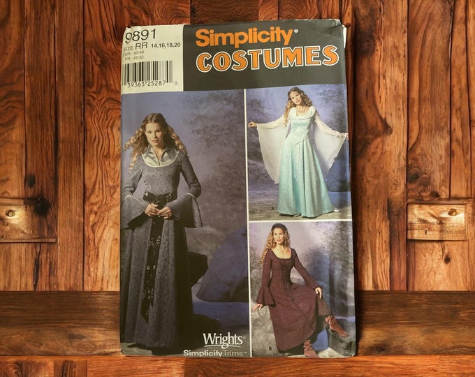 Simplicity 9891 Costume Sewing Pattern – Medieval Renaissance Gowns ...