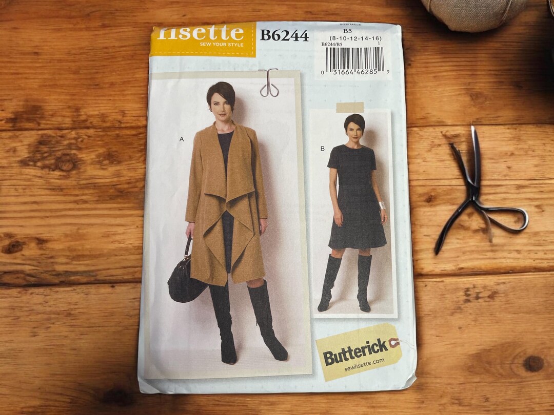 Lisette by Butterick B6244 8-16 Misses /womans Coat and Dress - Etsy
