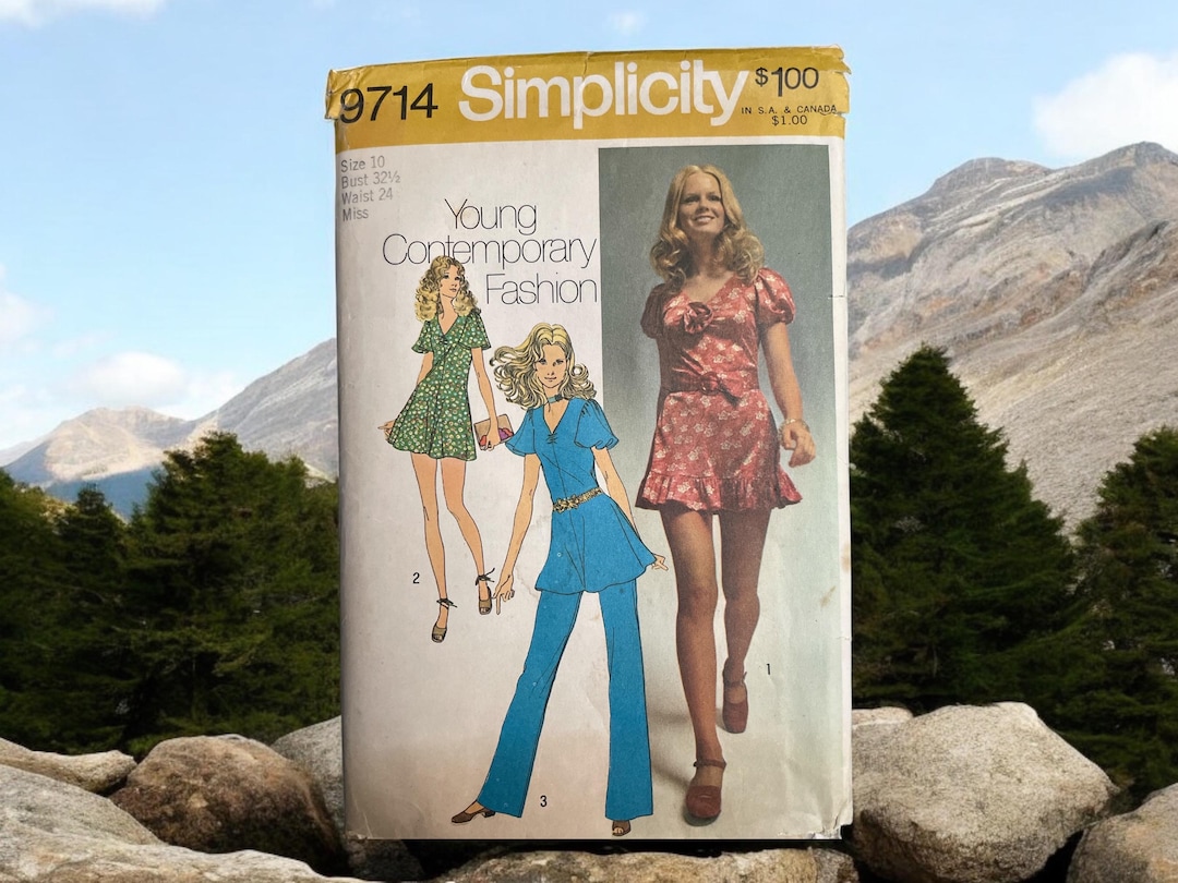 Simplicity 9714 Young Contemporary Fashion Size 10 1971 - Etsy