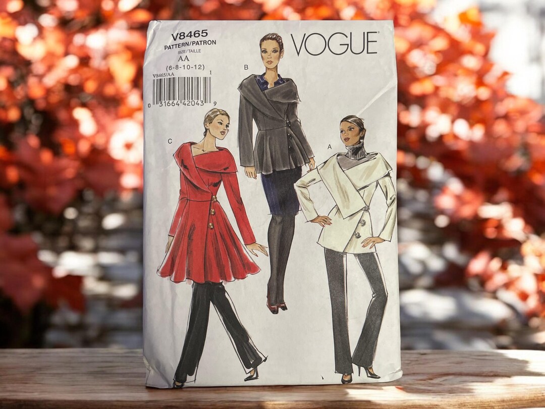 V8465 Vogue Misses Jacket and Coat 6-12 Sewing Pattern - Etsy