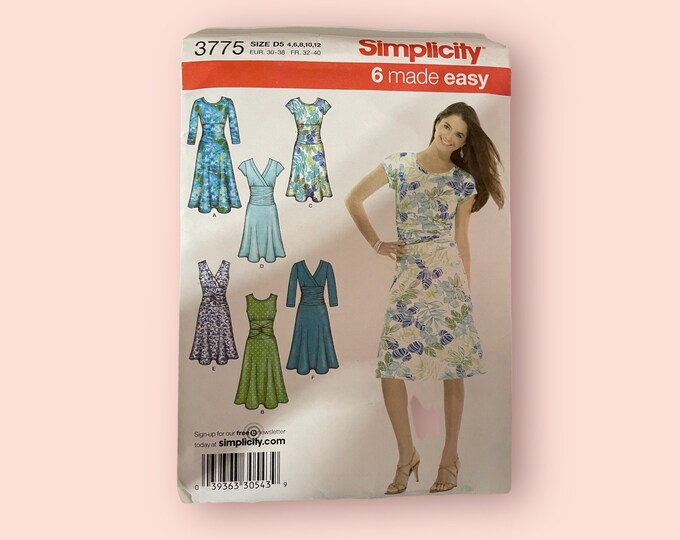 Simplicity Pattern 3775 Size4-12 Brand New - Etsy