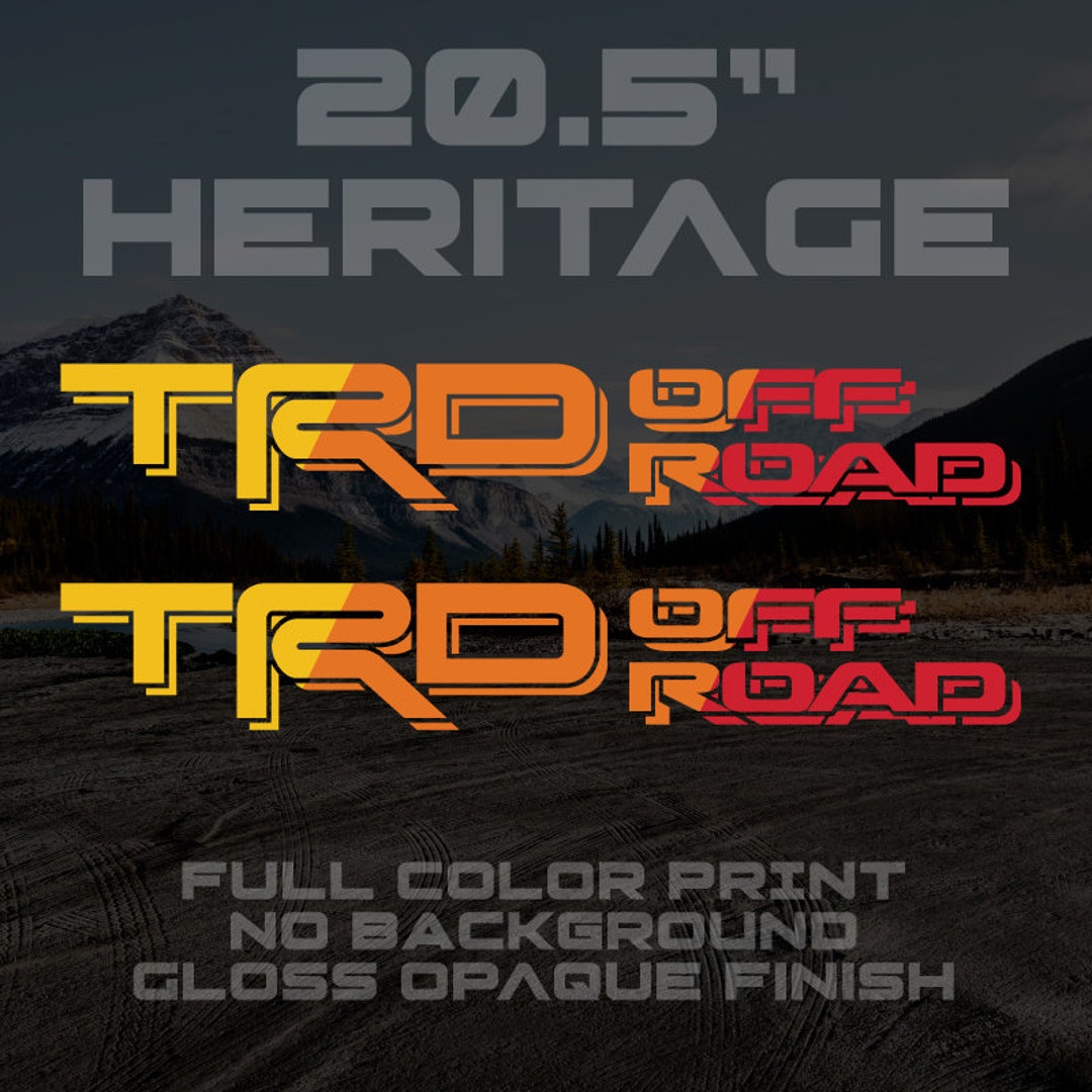 Custom Toyota Tundra Tacoma Heritage TRD Vintage Full Color Print Decal ...