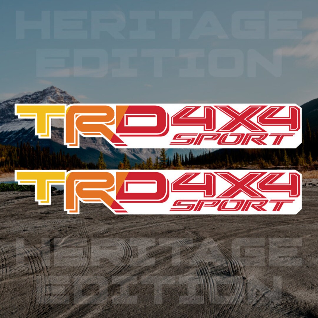 Custom Toyota Tundra Tacoma Heritage TRD Vintage Full Color Print Decal ...