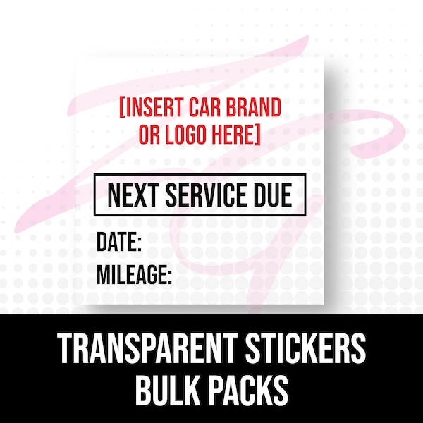 Service Reminder Stickers - Etsy