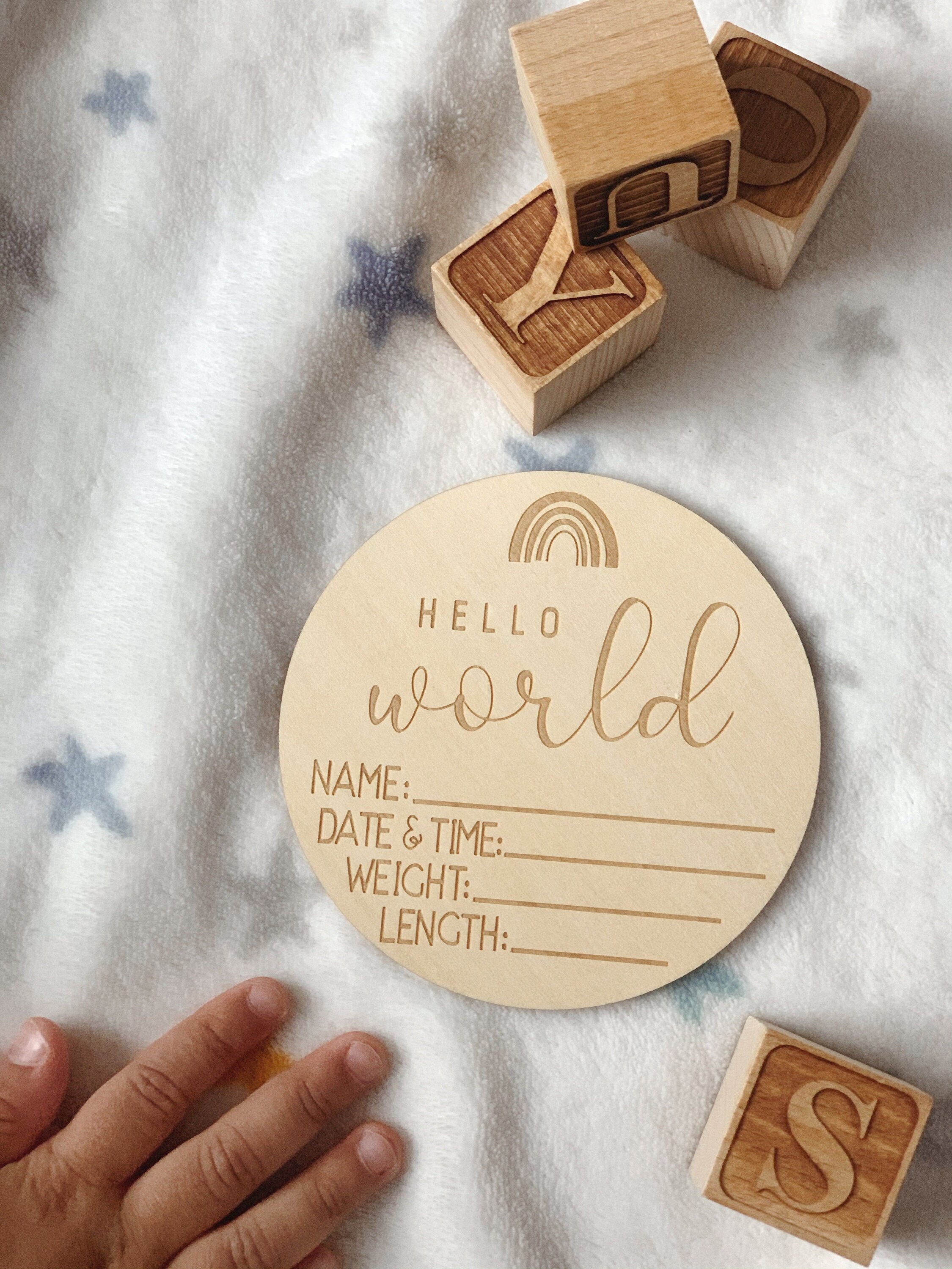 Baby Birth Announcement Sign, Baby Announcement, Baby Sign - Etsy