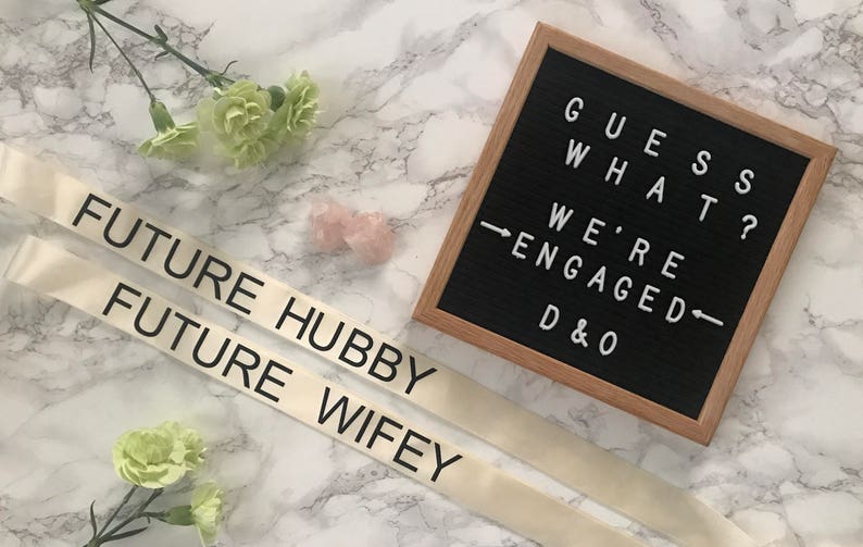 Engagement Couples Sashes: Future Hubby & Future Wifey - Etsy