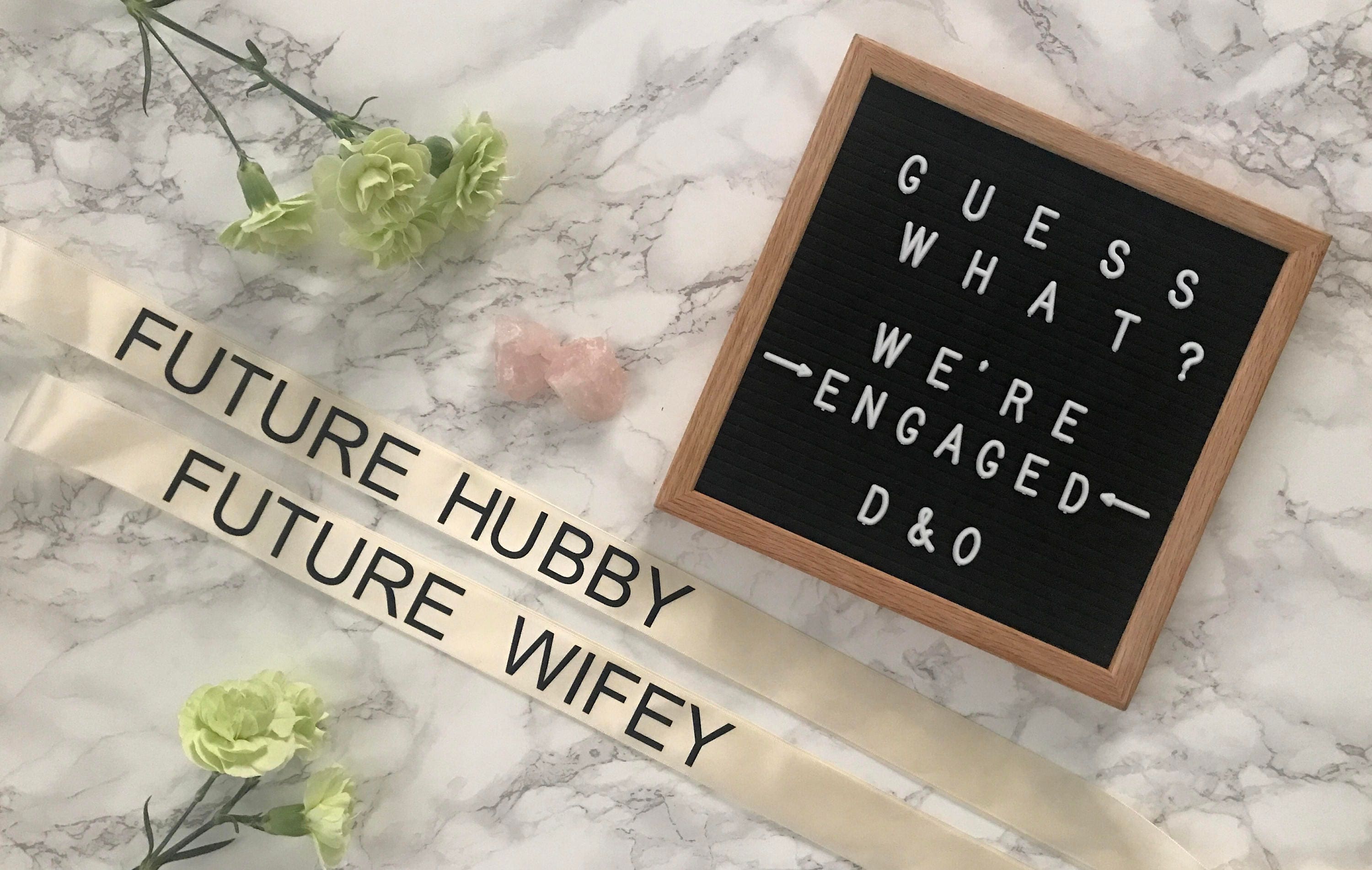 Engagement Couples Sashes: Future Hubby & Future Wifey - Etsy