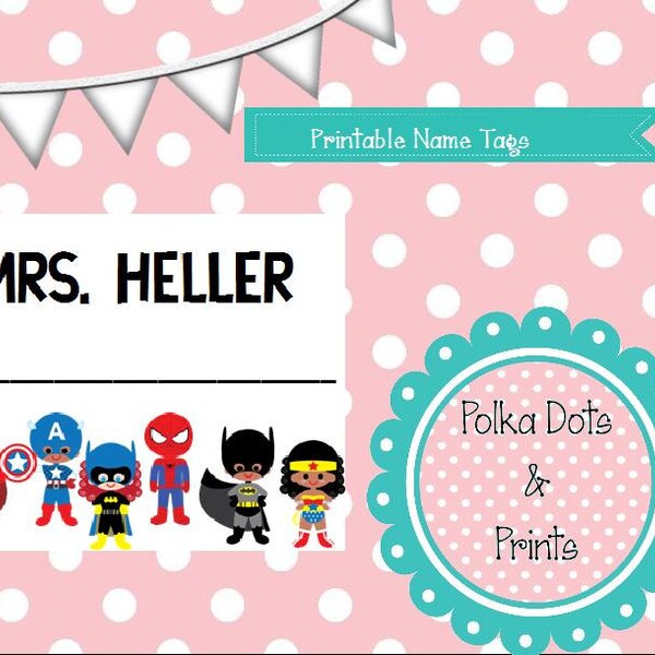 Superhero Lollipop Printable Template Back to School Student Gift - Etsy