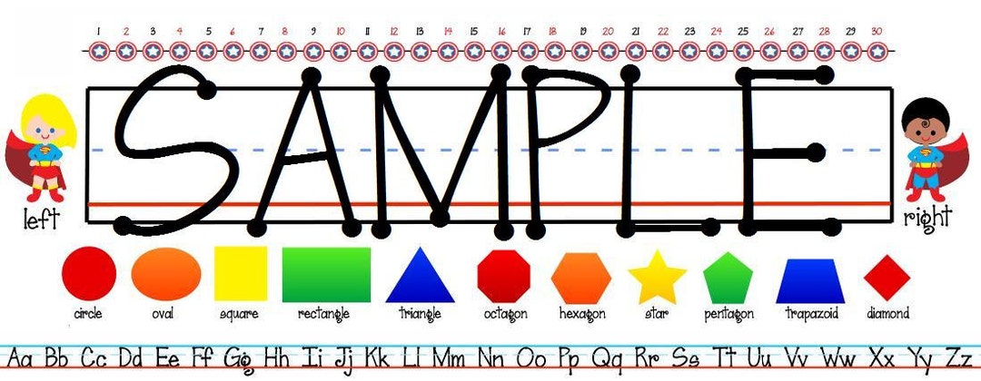 Superhero Classroom Printable Desk Name Plates - Etsy