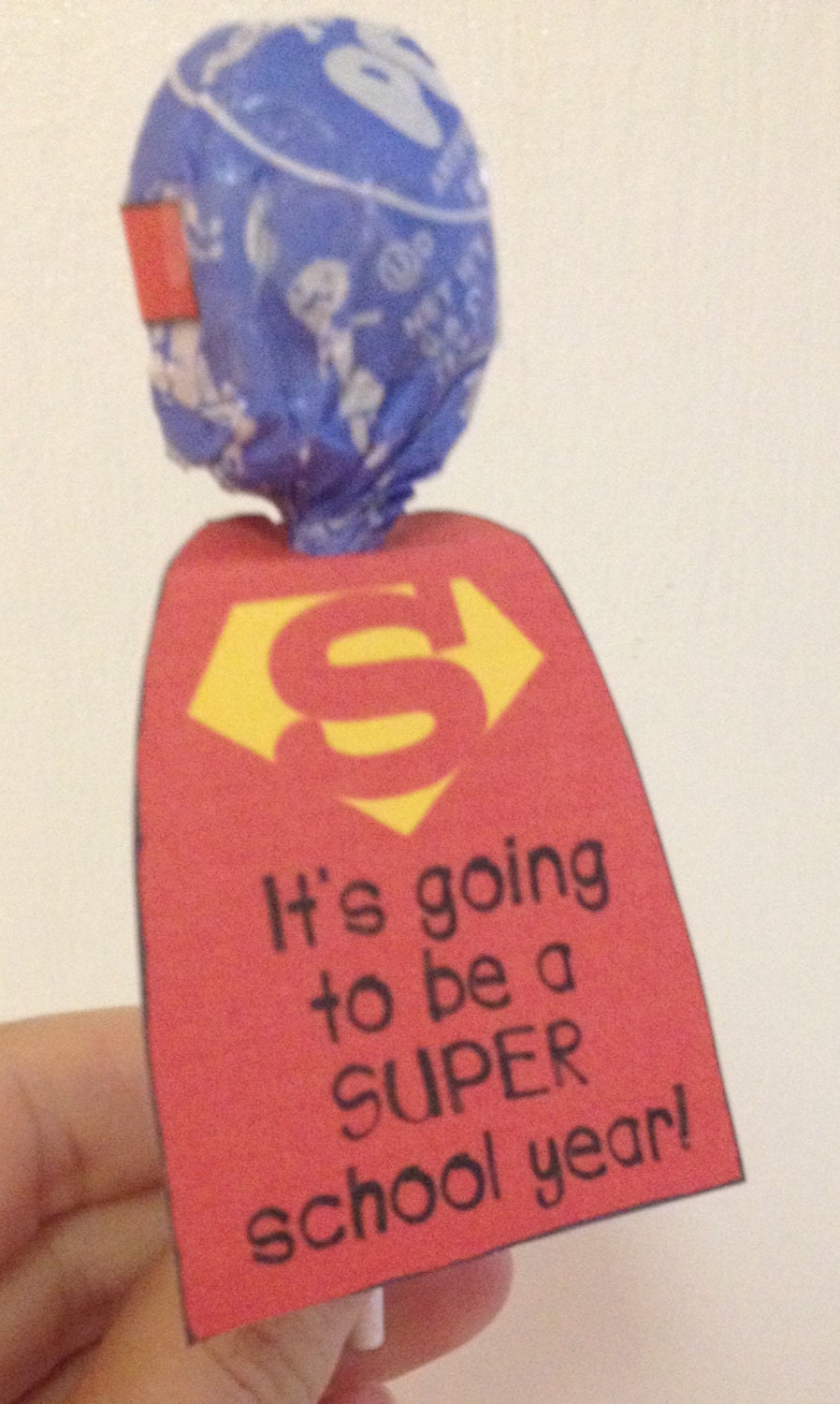 Superhero Lollipop Printable Template- Back to School Student Gift - Etsy