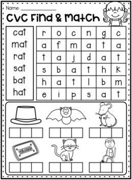 Find and Match - Pictures, Numbers, Words - Etsy