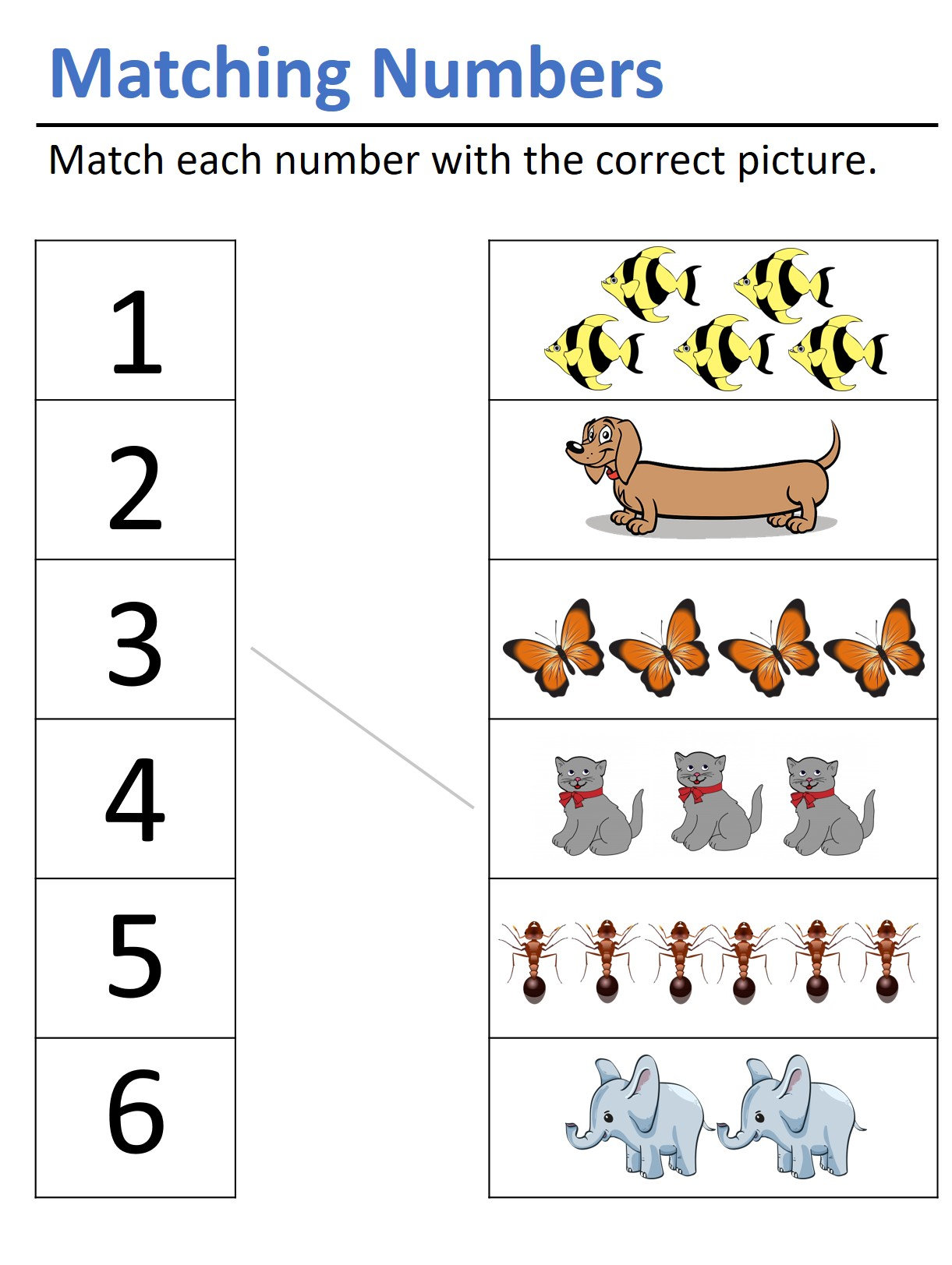 Find and Match - Pictures, Numbers, Words - Etsy