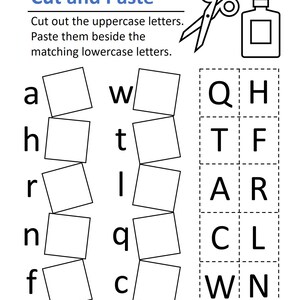 Find and Match Pictures, Numbers, Words - Etsy