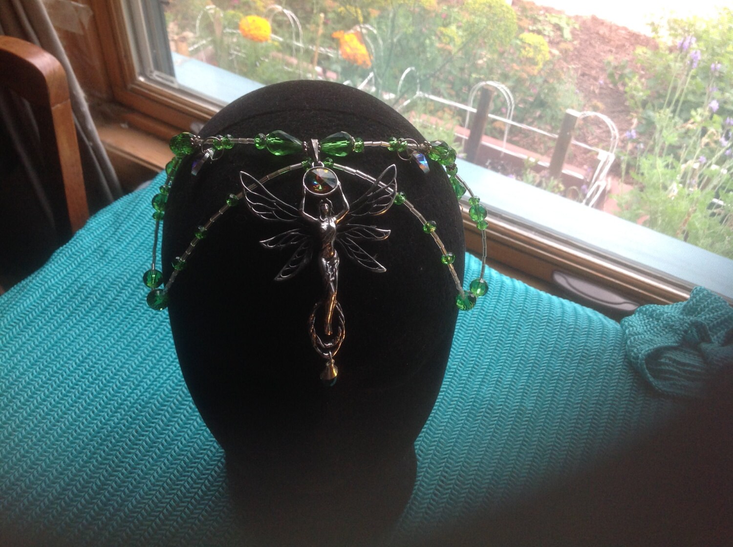 The Green Fairy absinthe Head Circlet Emerald and Green Irradecent ...