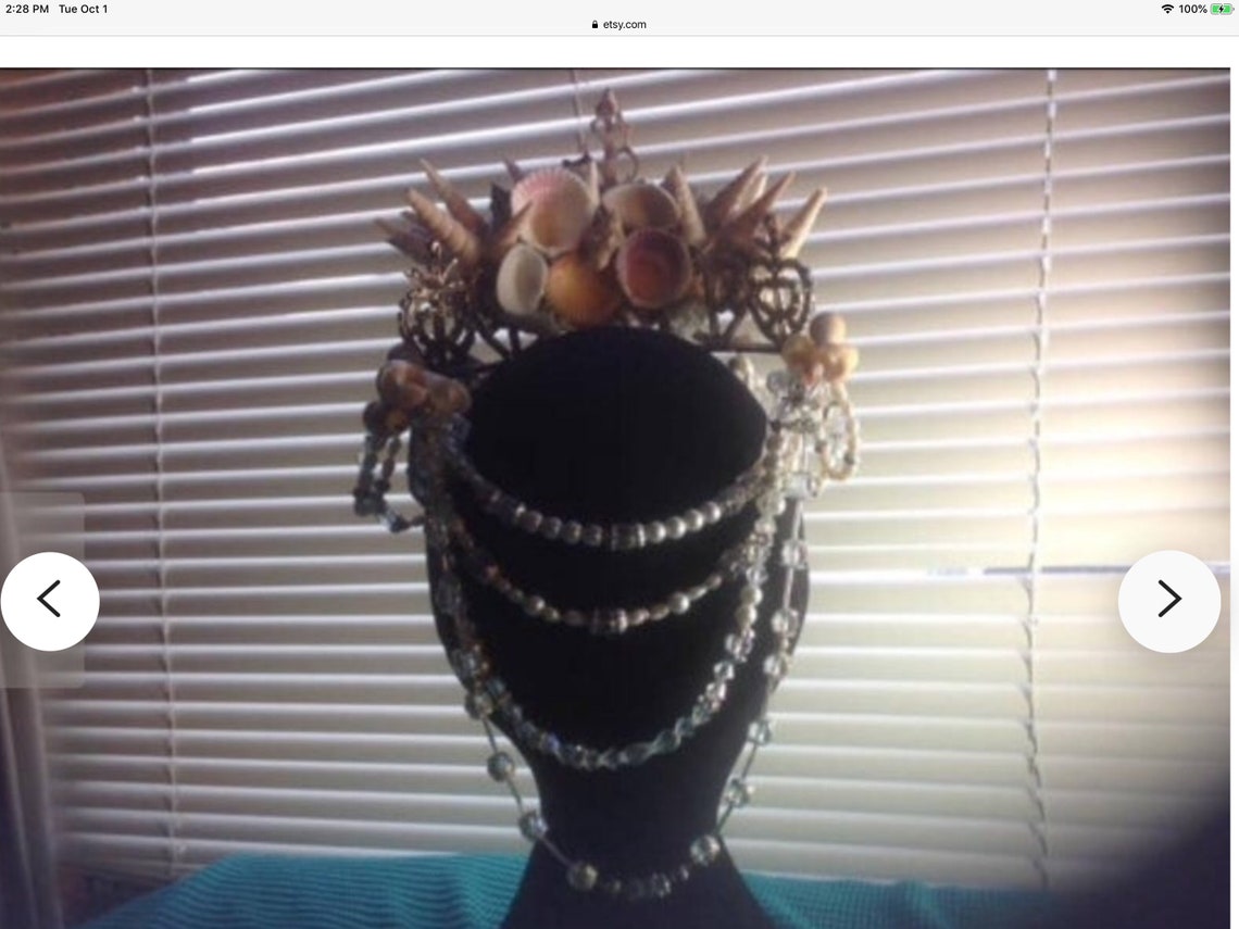 Mermaid Sea Goddess Seashell Crowns, Headbands or Hair Combs With ...