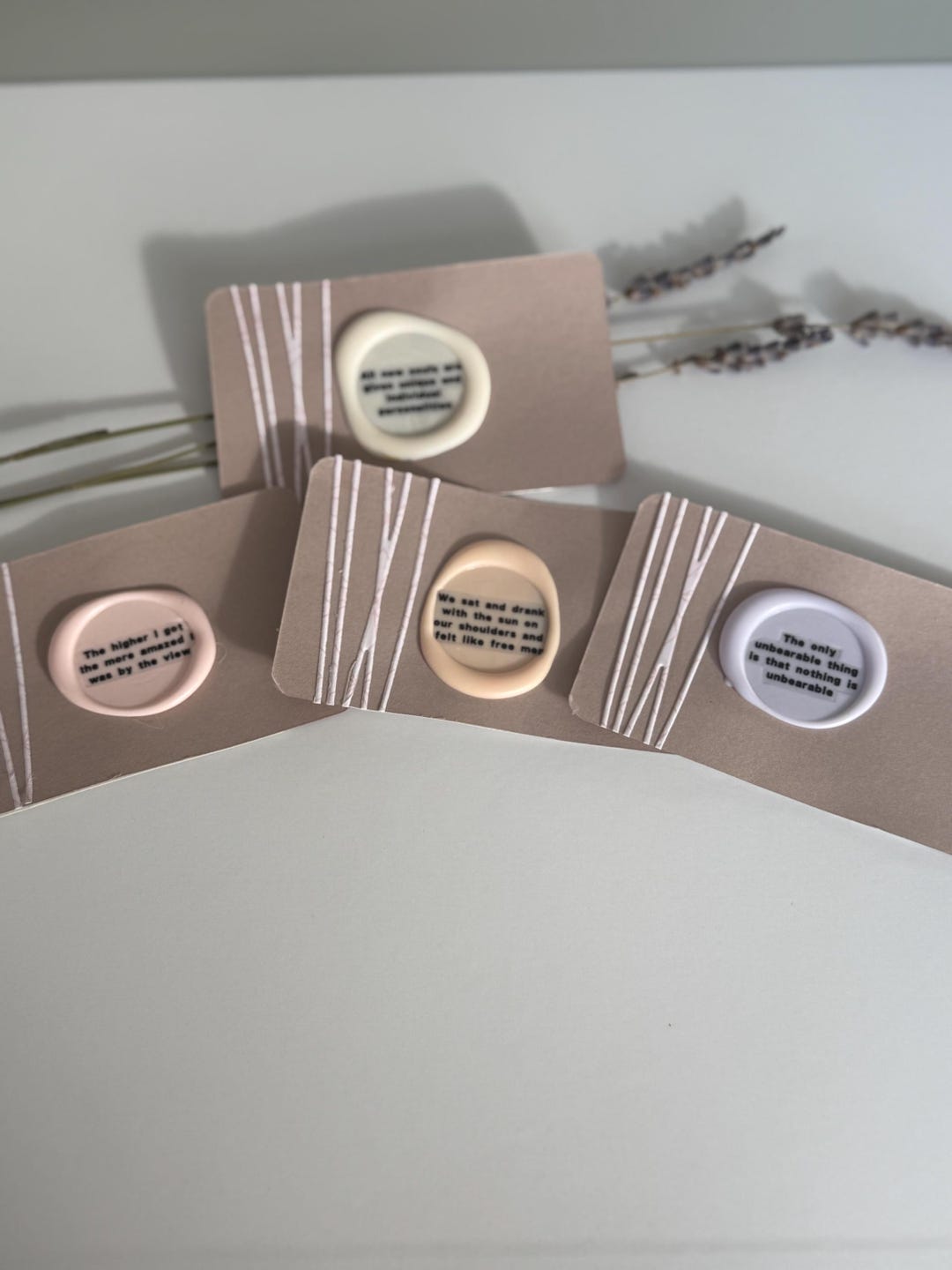 Inspirational Quote Cards - Set of 4 - Positive Affirmation Note Cards ...
