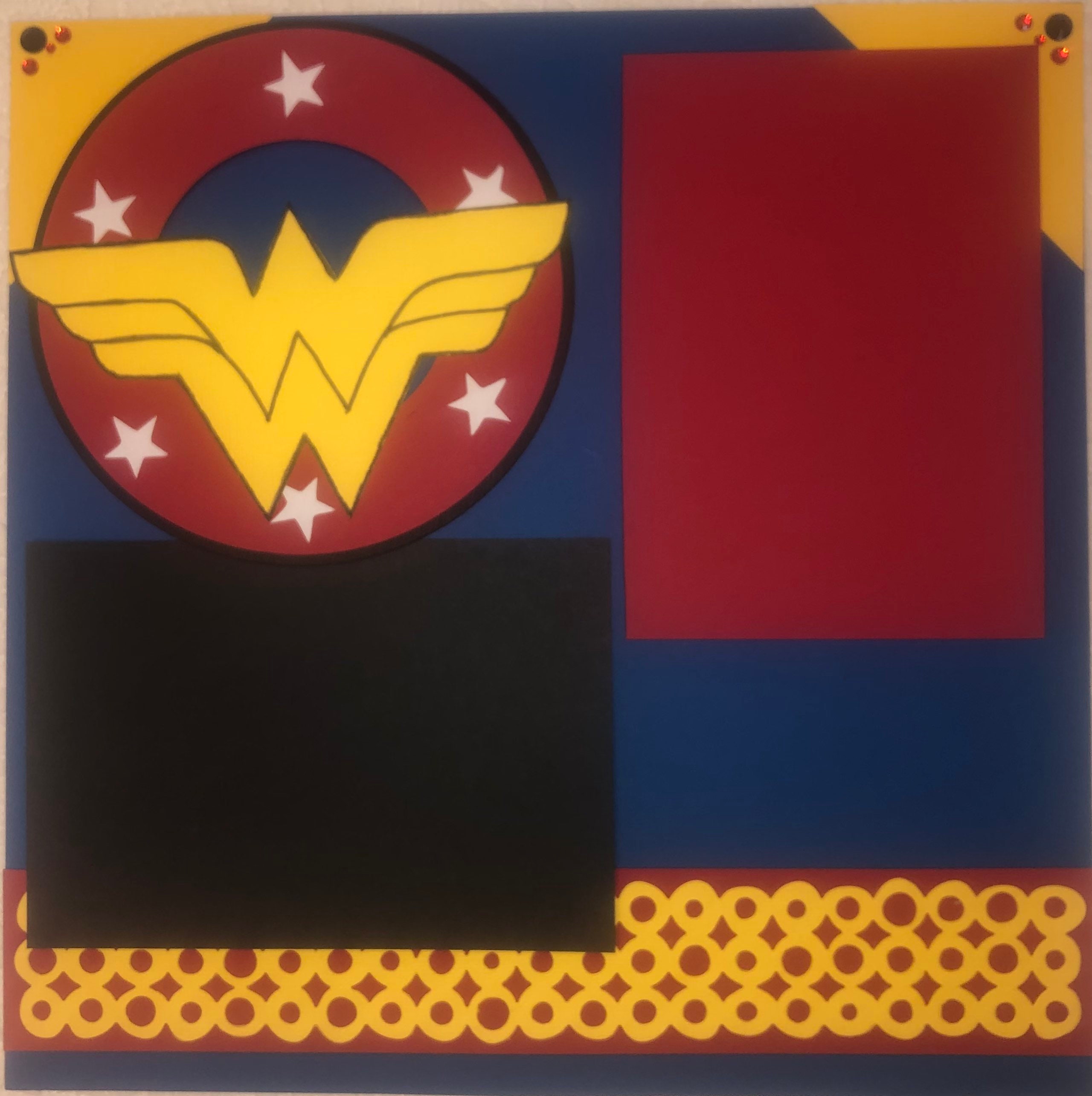 Wonder Woman Scrapbook Layout - Etsy