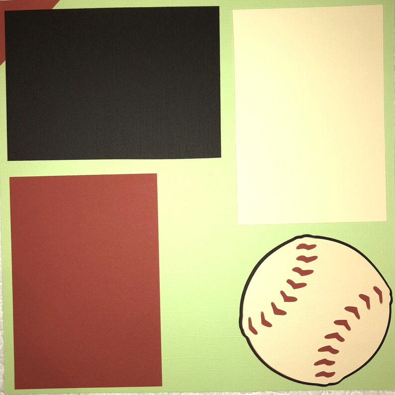 Softball Scrapbook Layout - Etsy