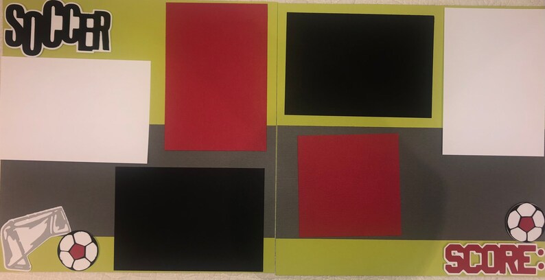 Soccer Scrapbook Layout - Etsy