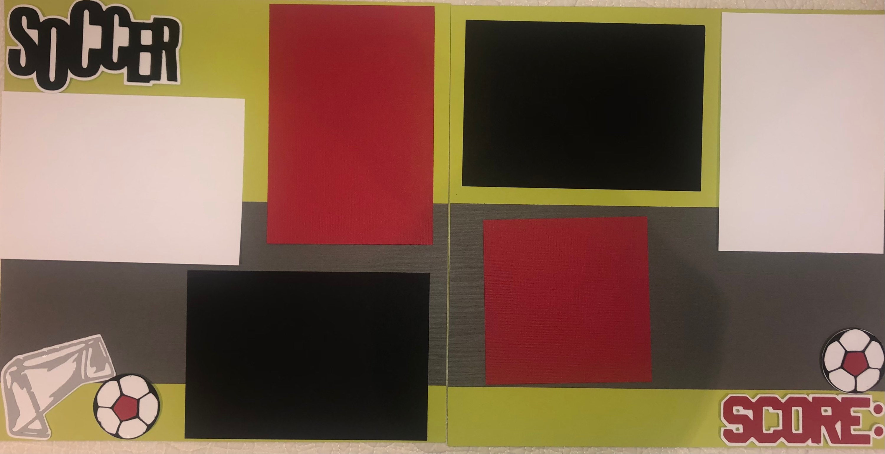 Soccer Scrapbook Layout - Etsy