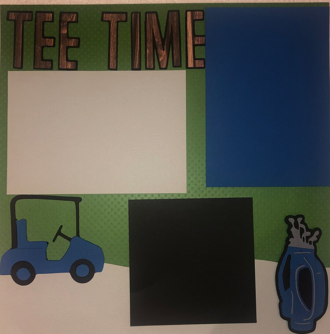 Tee Time Scrapbook Layout - Etsy