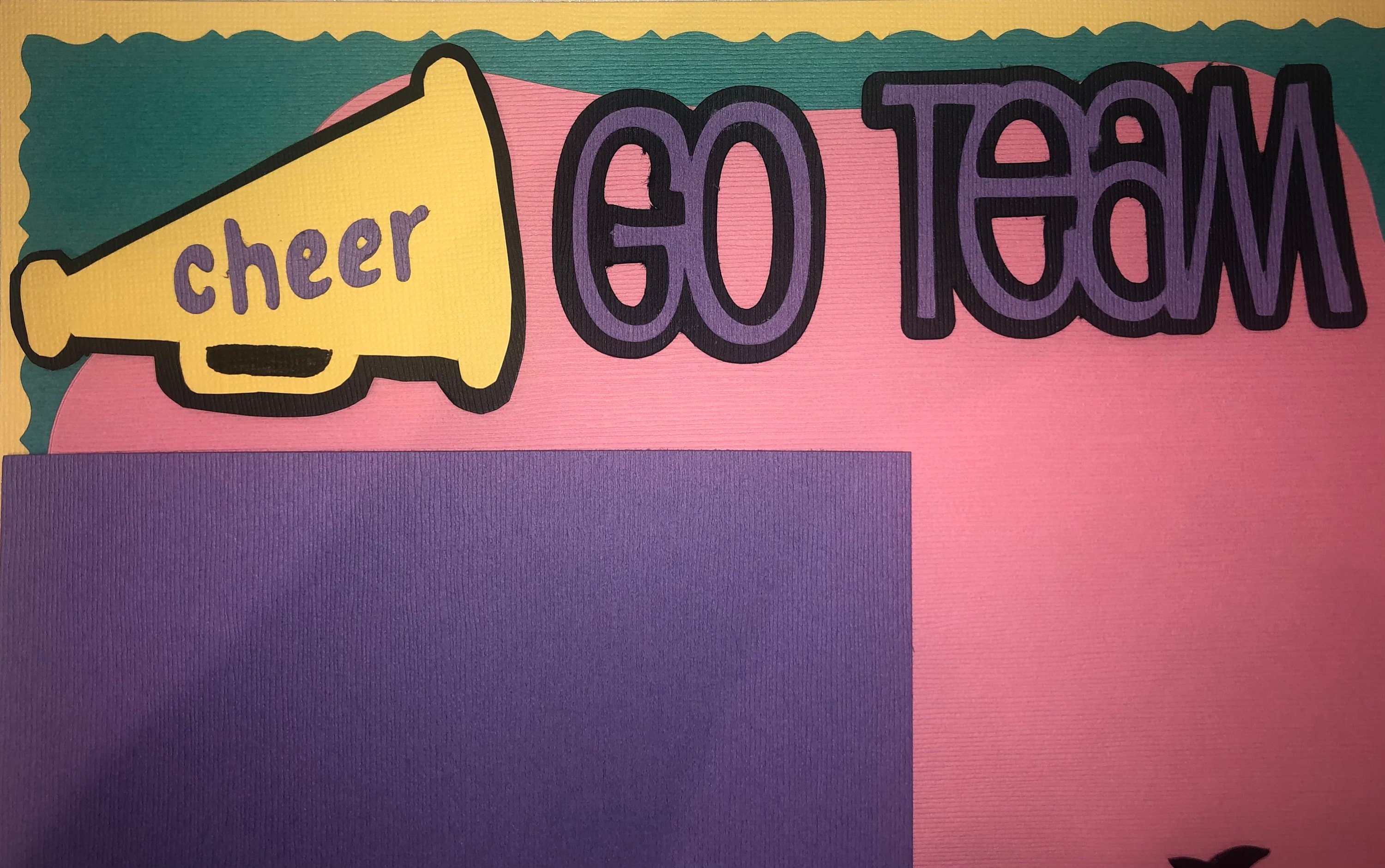Cheer Go Team Scrapbook Layout - Etsy
