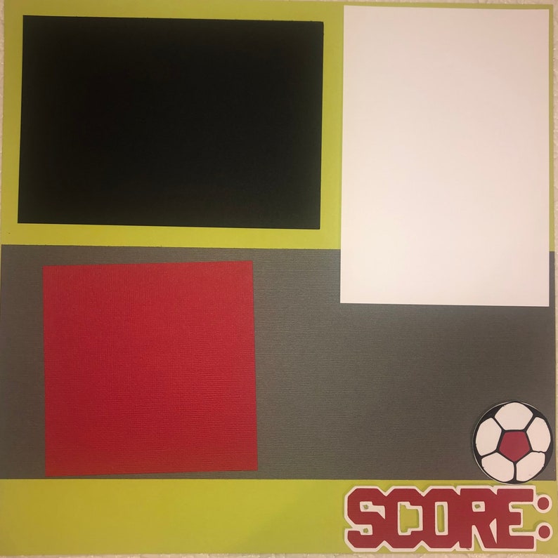 Soccer Scrapbook Layout - Etsy