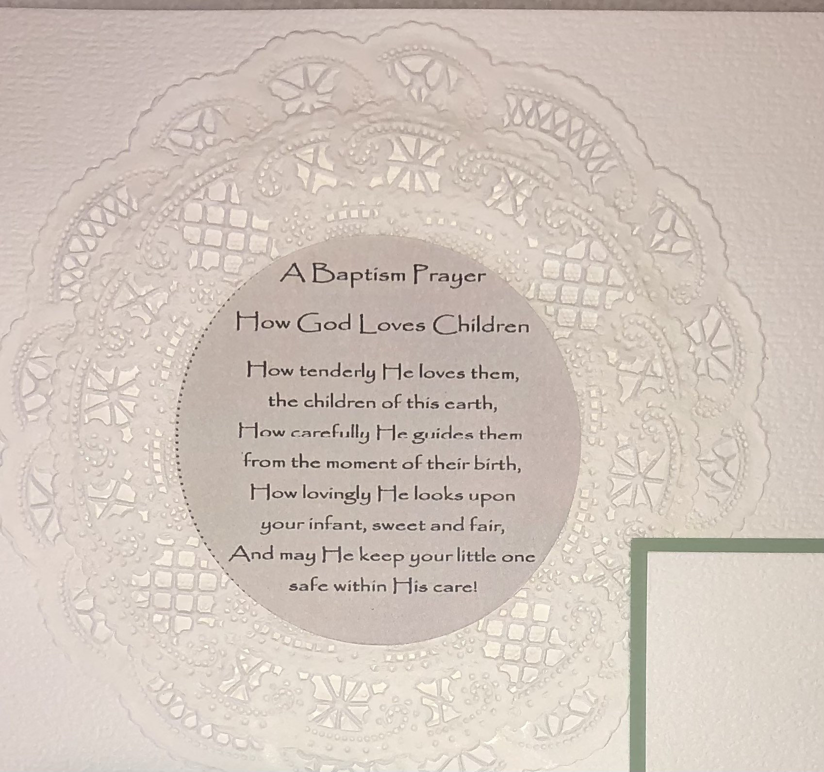 Baptism Prayer Layout - Etsy