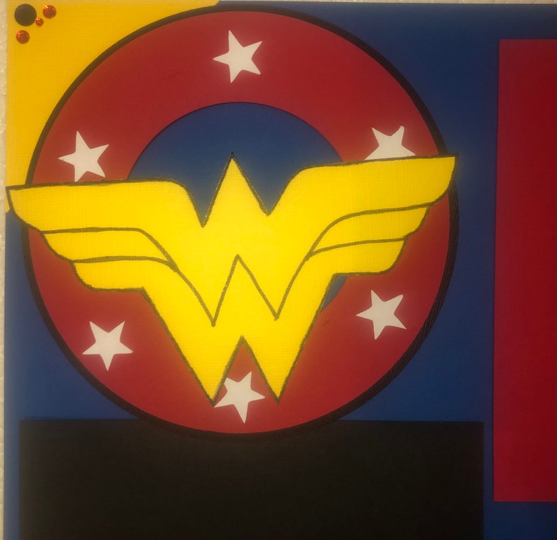 Wonder Woman Scrapbook Layout - Etsy
