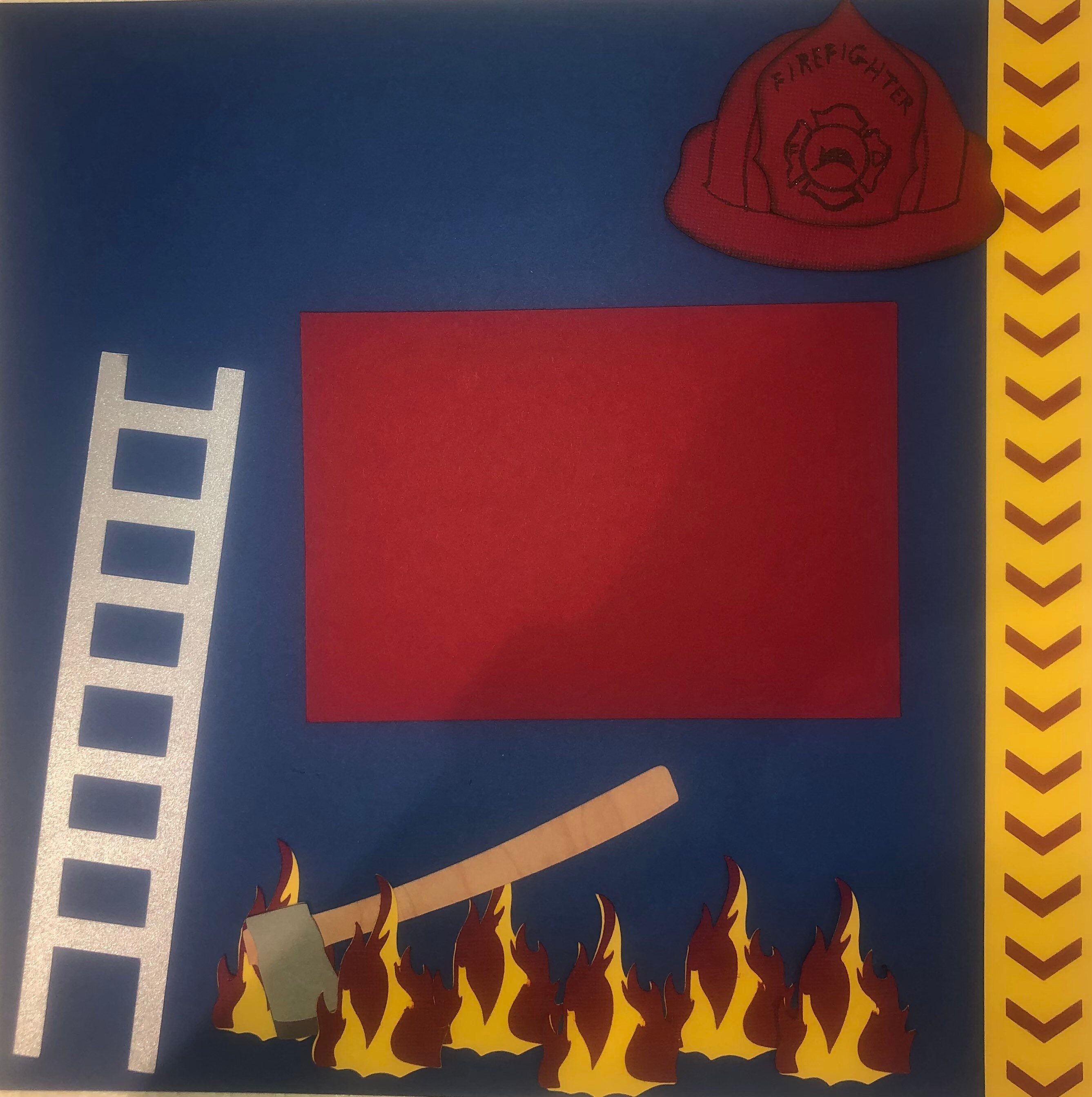 Fireman Scrapbook Layout - Etsy