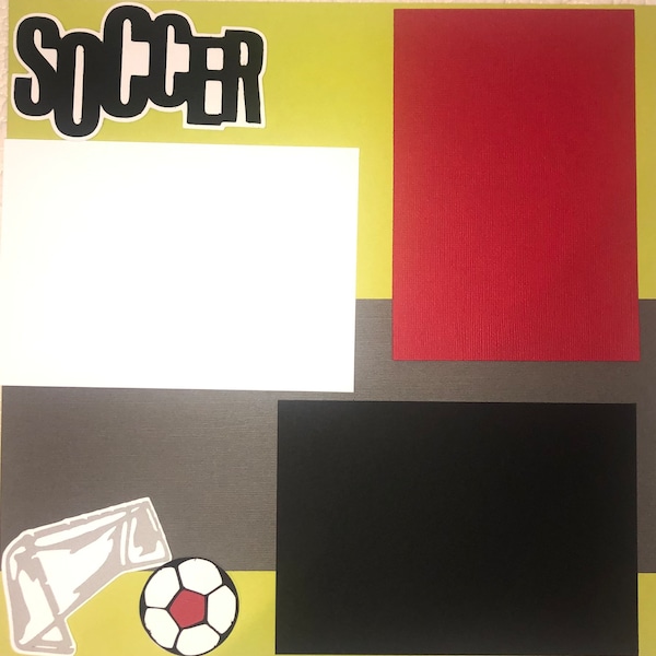 Soccer Scrapbook Layout - Etsy