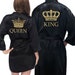 King and Queen Robe Set King and Queen Satin Robes Gifts for | Etsy