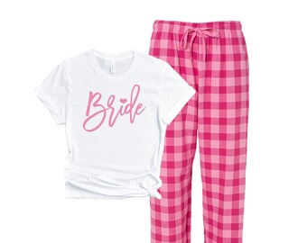 Pink Plaid Pajamas - Etsy