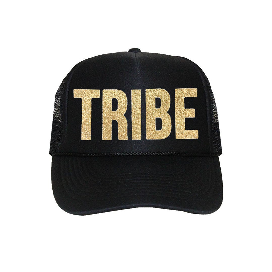Tribe Trucker Hats, Gold Glitter Tribe Hat, Bride Tribe Trucker Hats ...