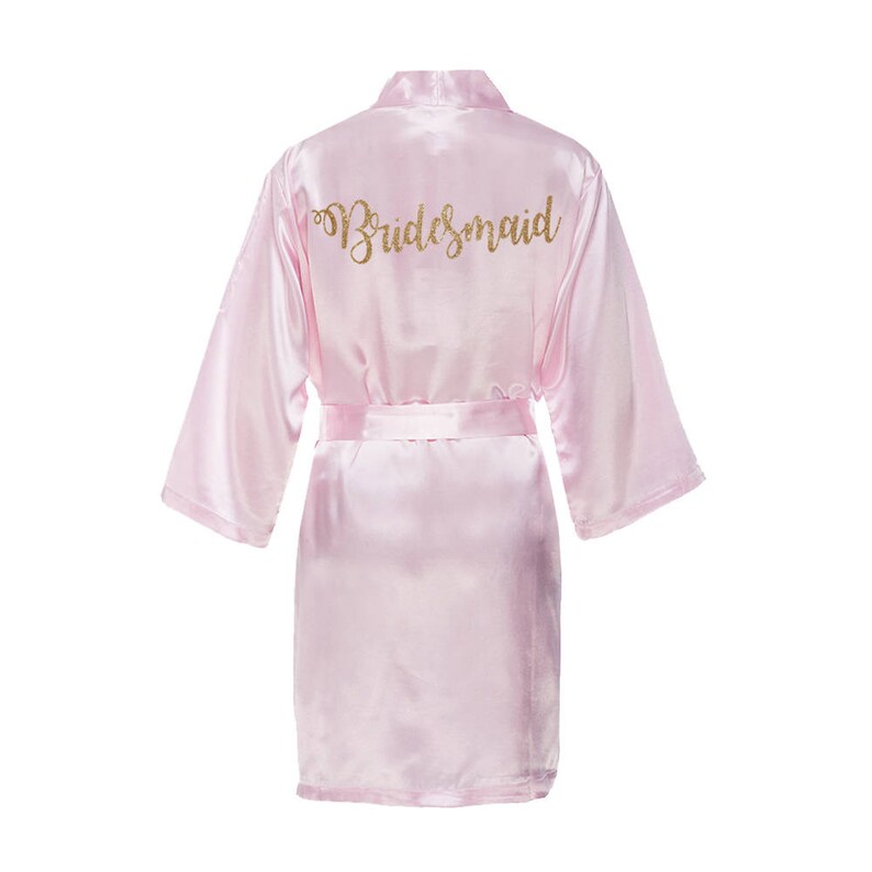 Sale Blush Pink Bridesmaid robes Gold Glitter Bridesmaid | Etsy