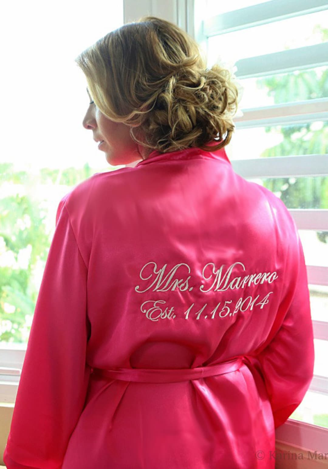 Personalized Satin Robes With Personalization on Back, Bridesmaid Robes ...