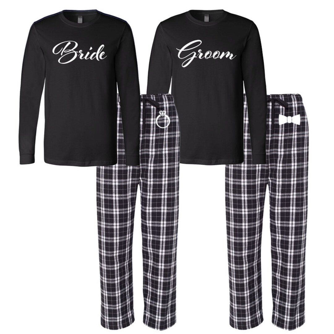 Bride & Groom Pajamas, Holiday Matching Pajamas, Mr. and Mrs. Matching ...