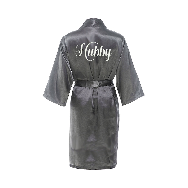 Hubby Robe Mens Satin Kimono Robe Groom Robe Husband to Be - Etsy