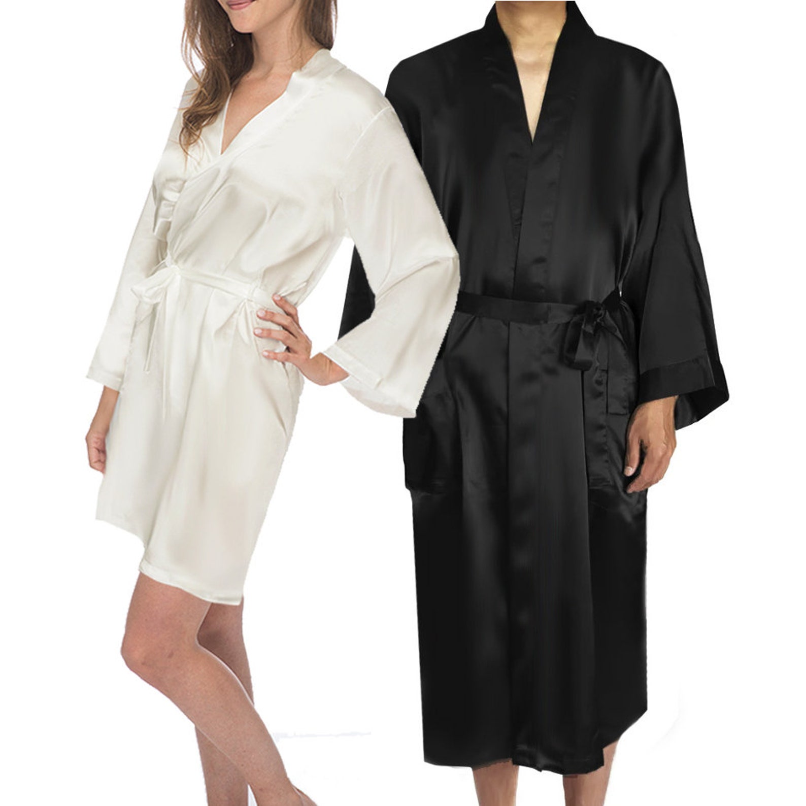Hubby & Wifey Robes, Monogrammed Bride and Groom Robe Set, Couples ...