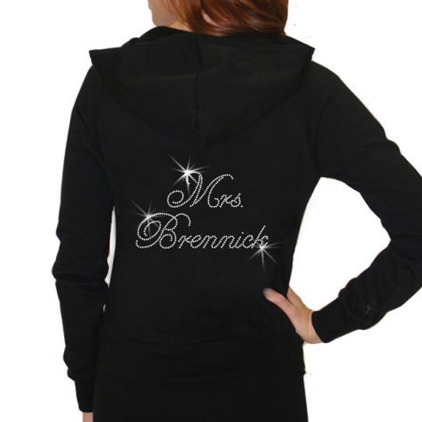 Rhinestone Hoodie - Etsy