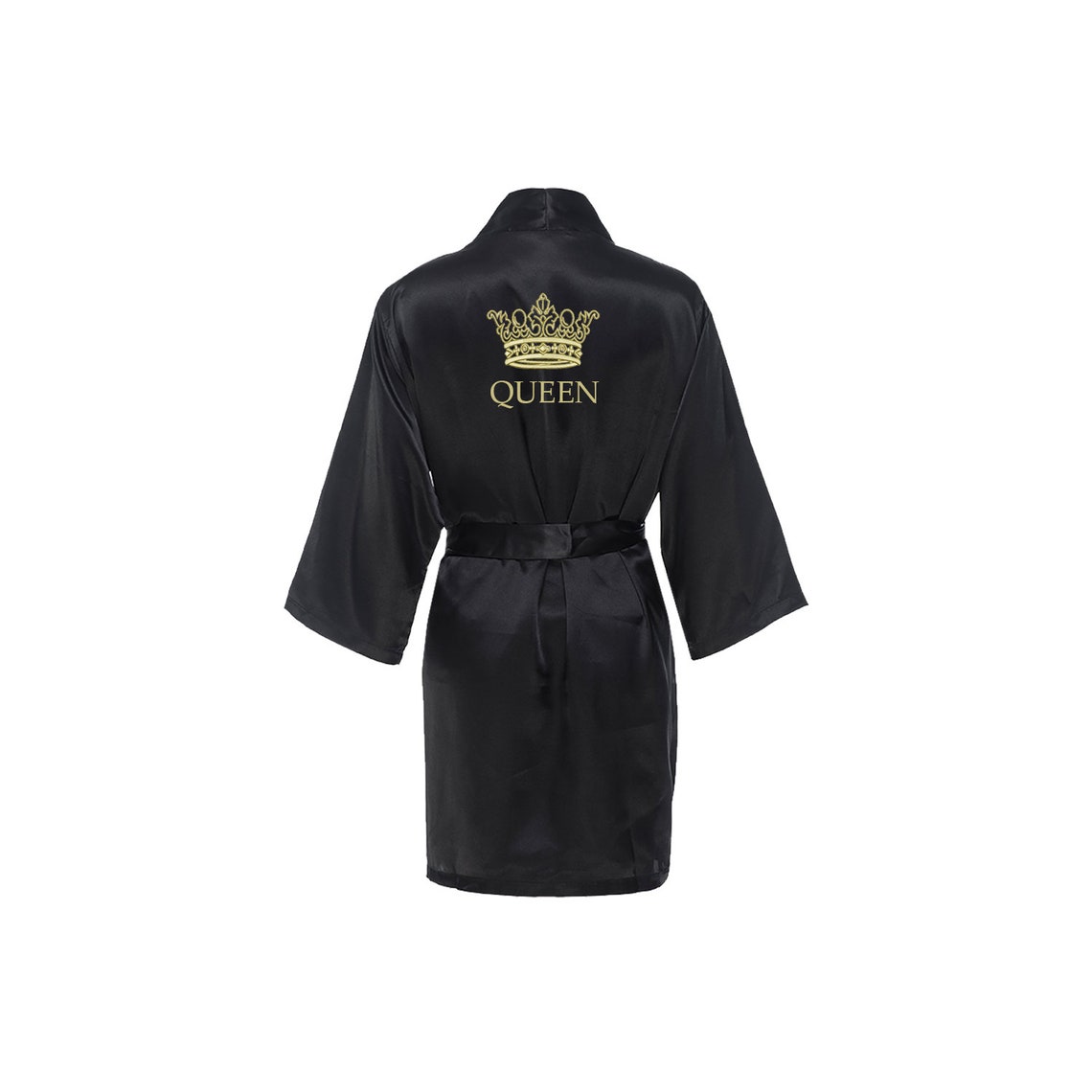 Queen Satin Robe His Queen Robe Satin Kimono Robe Gold - Etsy