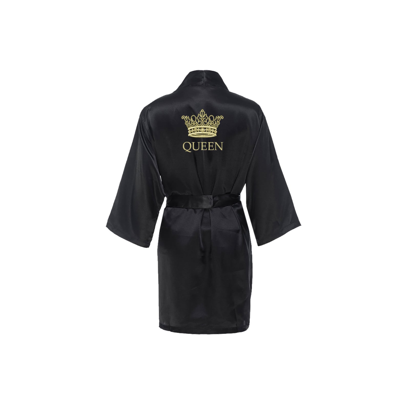 Queen Satin Robe His Queen Robe Satin Kimono Robe Gold - Etsy